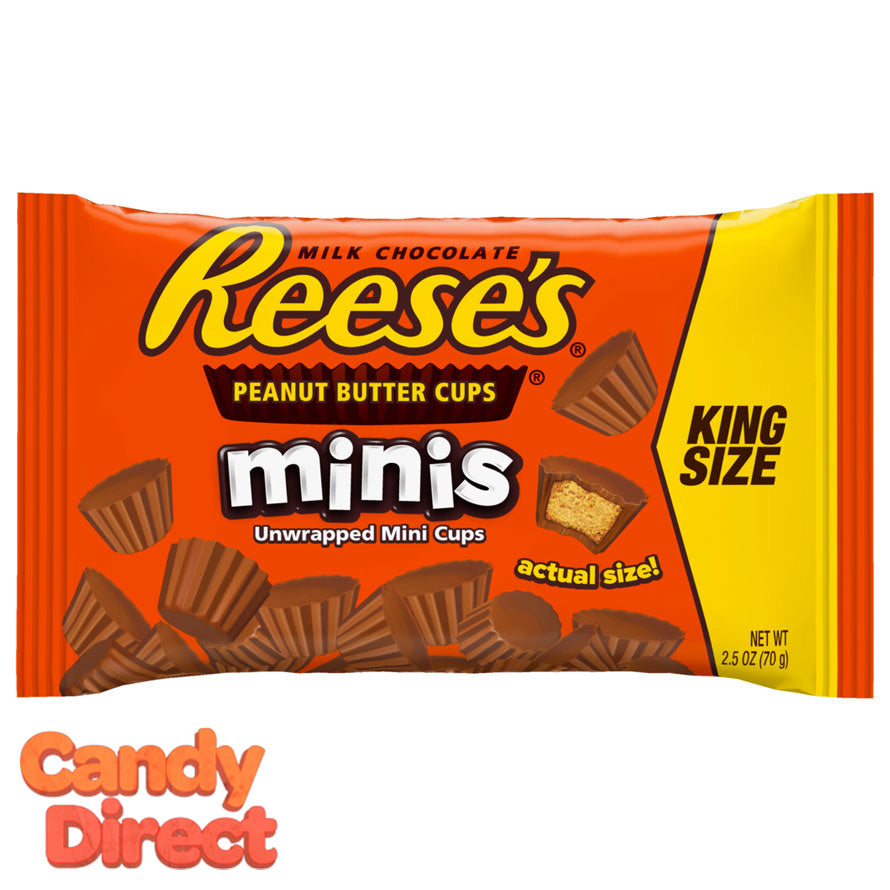 King Size Reese's Mini Unwrapped Peanut Butter Cups - 16ct – CandyDirect.com