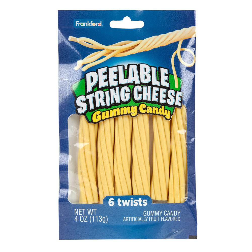 Frankford Peelable String Cheese Gummy Candy Peg Bag - 12 Count ...