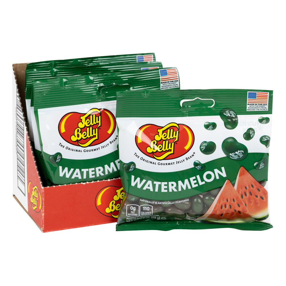 Jelly Belly Watermelon Jelly Beans Peg Bag - 12 Count – CandyDirect.com