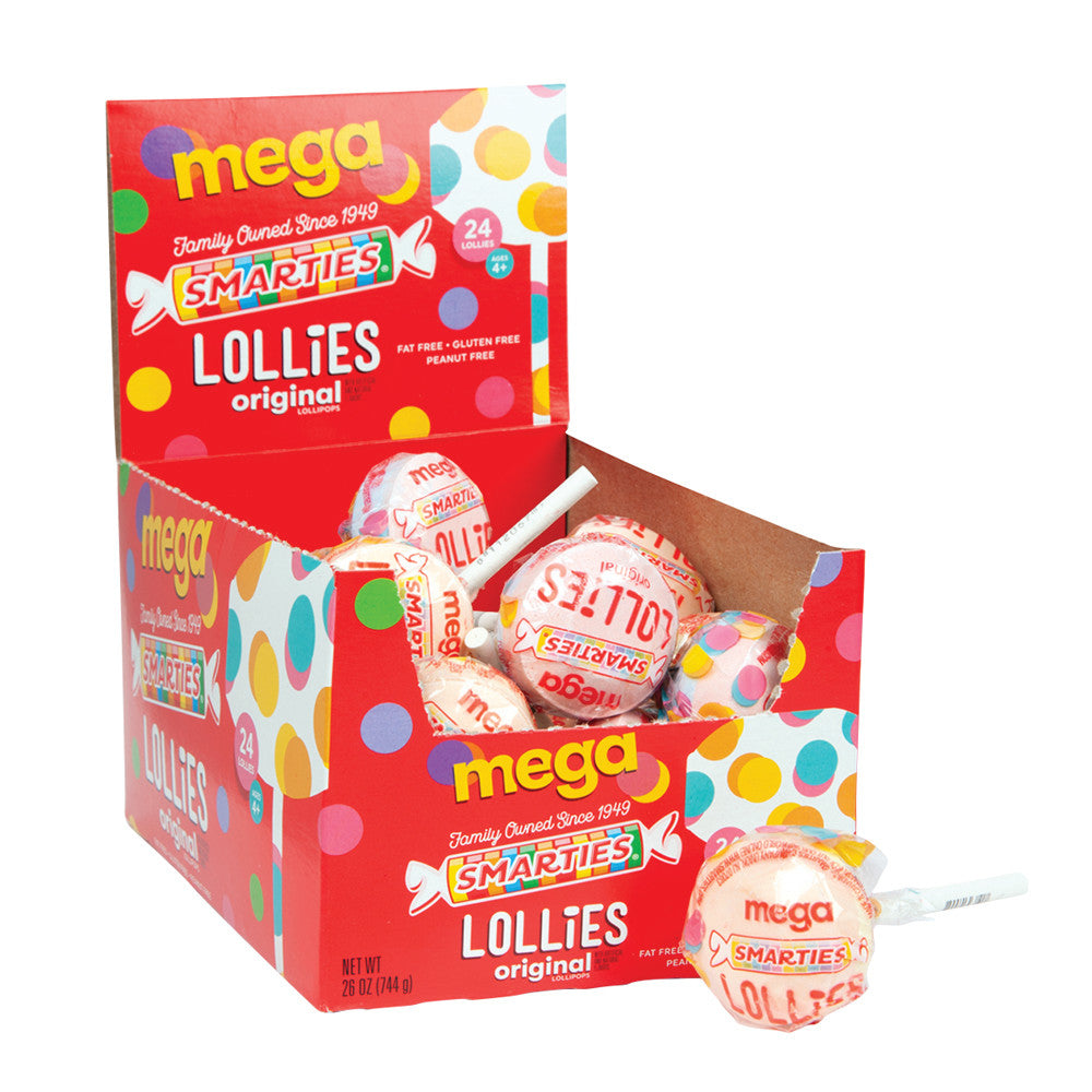 Mega Smarties Pops - Wrapped 24ct – CandyDirect.com