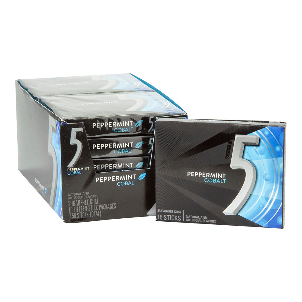 Wrigley's 5 Gum - Cobalt 15-Stick 10ct – CandyDirect.com