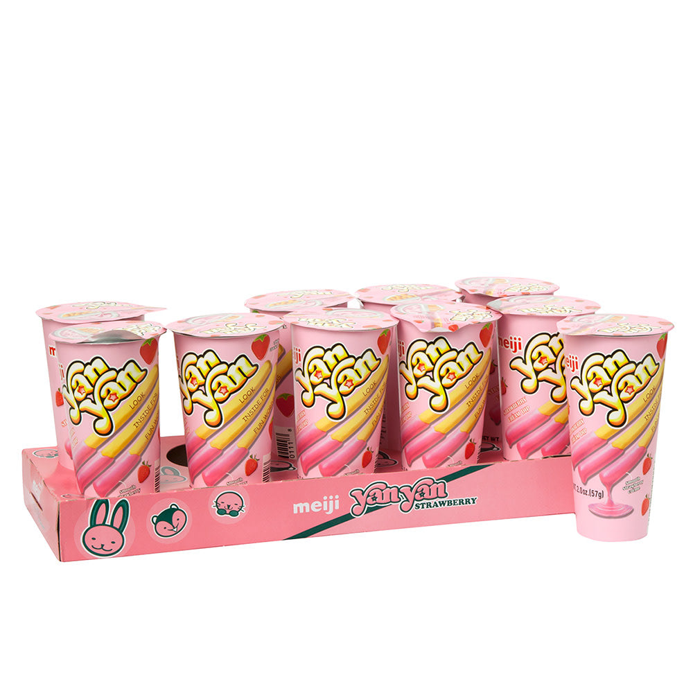 Yan Yan Strawberry Cracker Sticks with Dip - 10 Count – CandyDirect.com