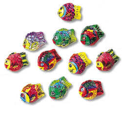Mini Chocolate Fish - Foil-Wrapped 5lb Bag – CandyDirect.com