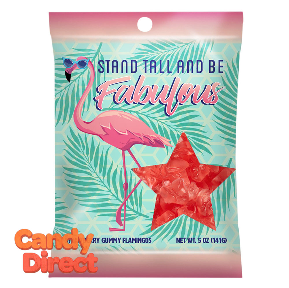 Amusemints Gummy Flamingos 5oz Peg Bag - 12ct – CandyDirect.com