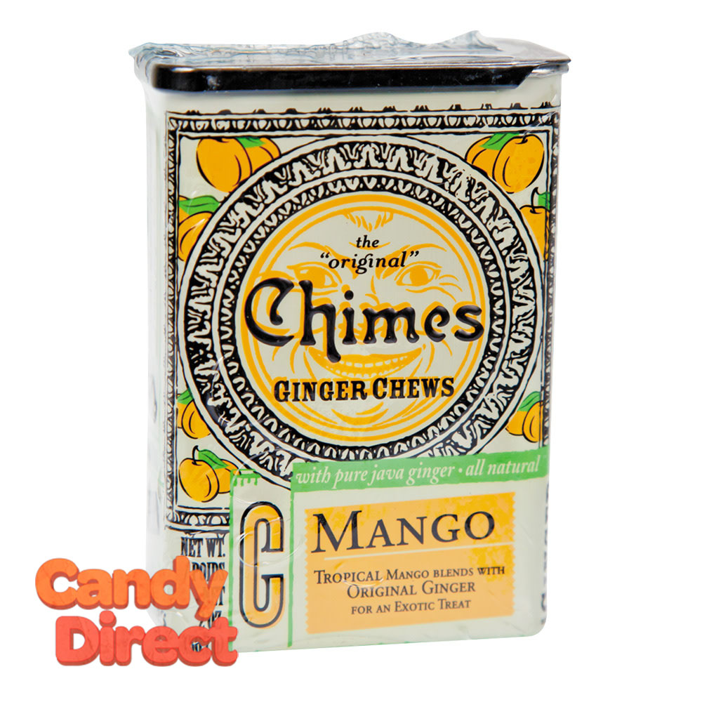 Chimes Ginger Chews Mango 2oz Tin - 20ct – CandyDirect.com