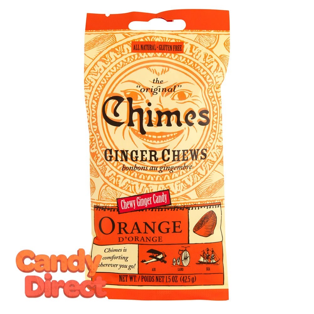 Chimes Ginger Chews Orange 1.5oz Bag - 12ct – CandyDirect.com