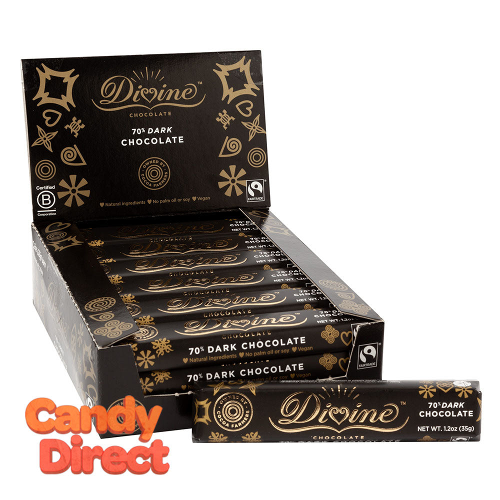 Divine Bars 1.2oz Dark Chocolate Snack - 18ct – CandyDirect.com