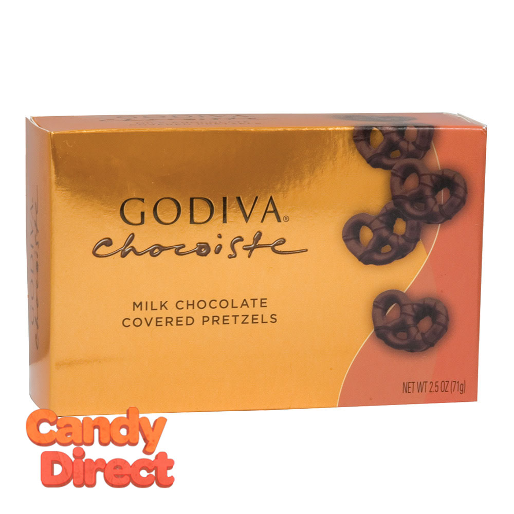 Godiva Mini Milk Chocolate Covered Pretzels 2.5oz Box - 10ct ...