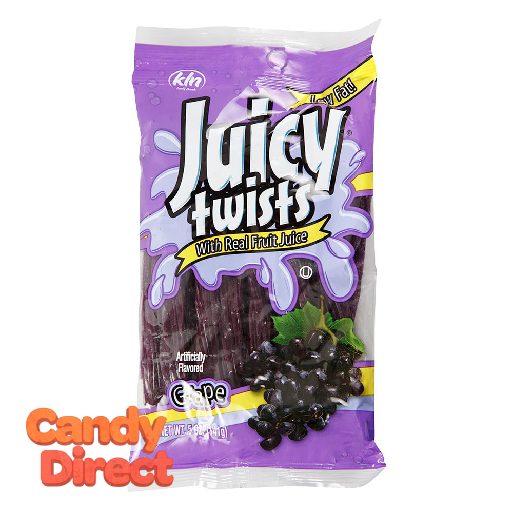 Grape Juicy Twists Licorice 5oz Peg Bag - 12ct – CandyDirect.com