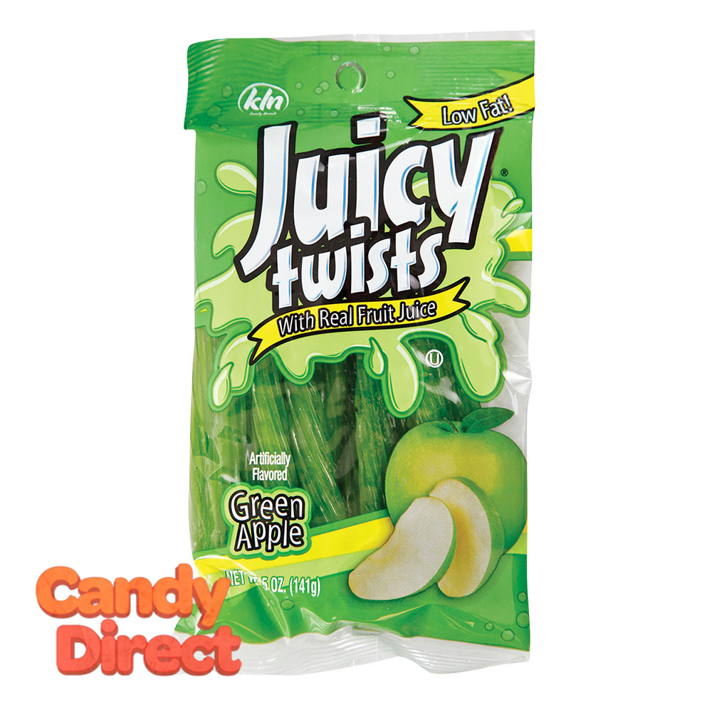 Green Apple Juicy Twists Licorice 5oz Peg Bag - 12ct – CandyDirect.com