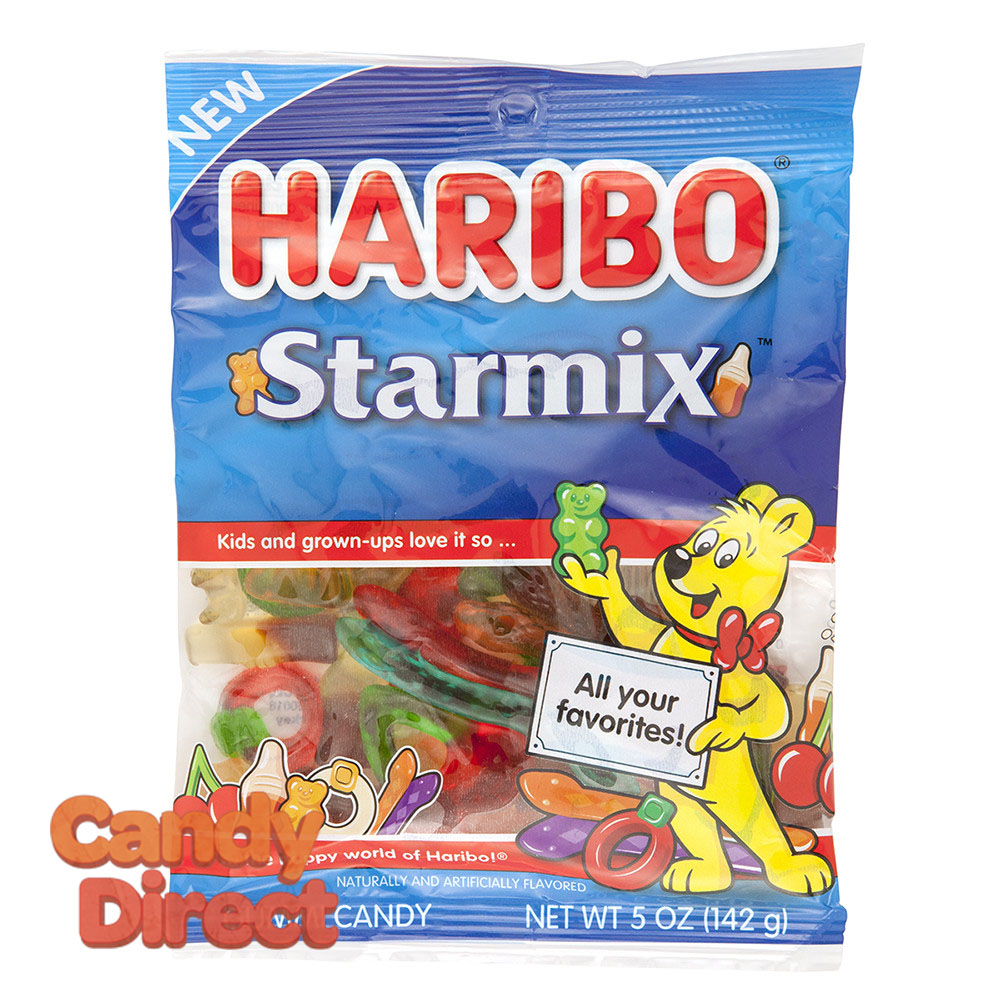 Haribo Gummi Candy Starmix 5oz Peg Bag - 12ct – CandyDirect.com