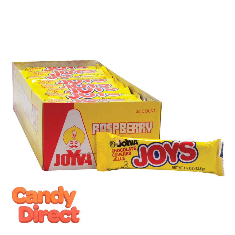 Joyva Joys Covered Raspberry Jelle Chocolate 1.5oz Bar - 36ct ...