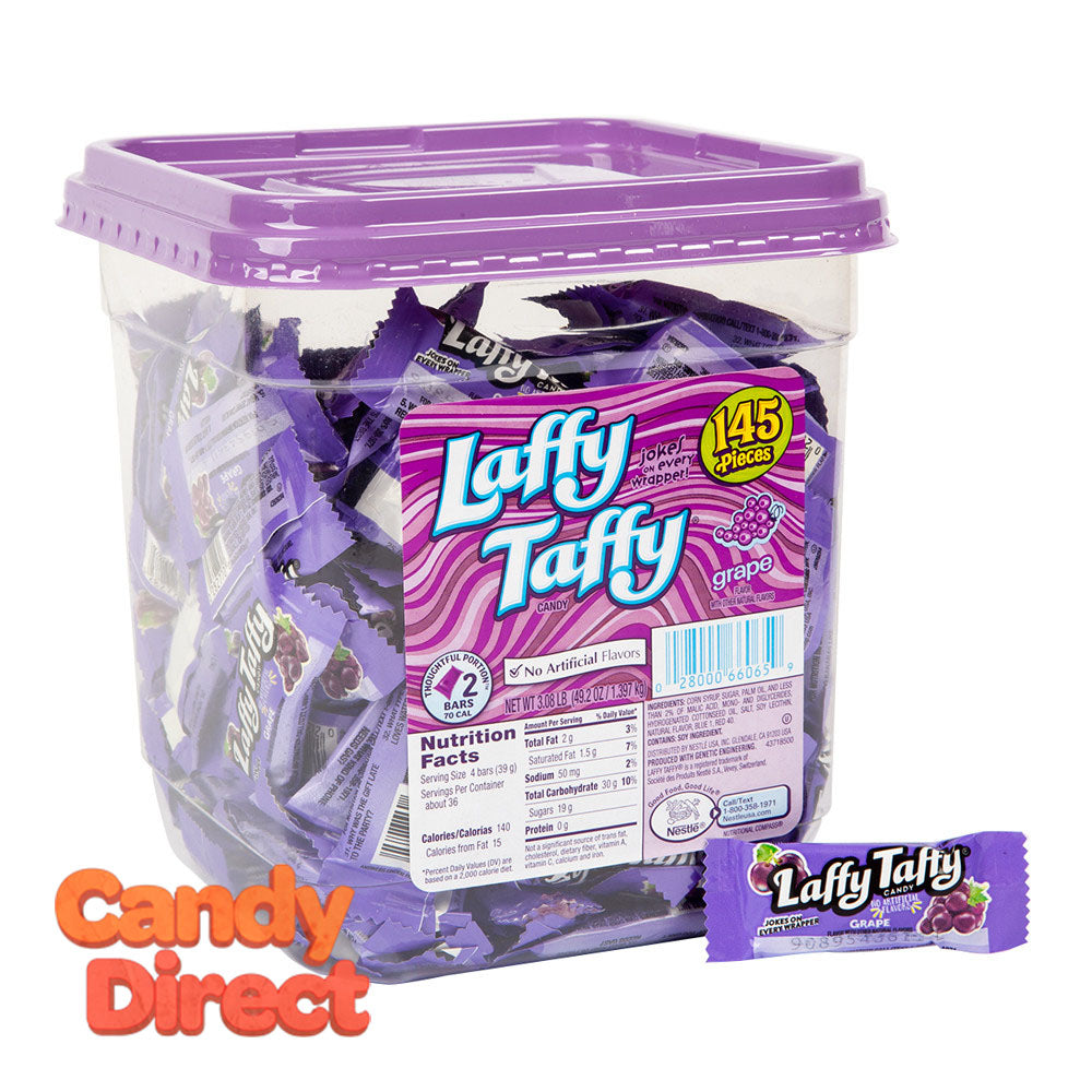 Laffy Mini Grape Tub Taffy - 145ct – CandyDirect.com