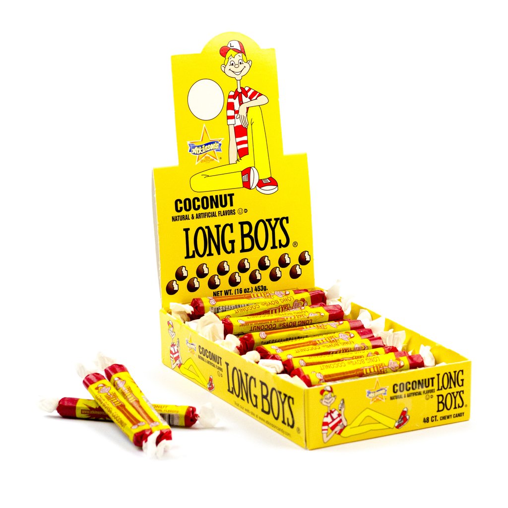 Coconut Long Boys - Box 48ct – CandyDirect.com