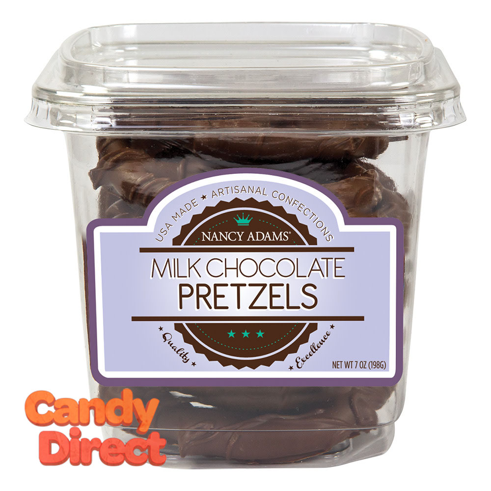 Nancy Adams Milk Chocolate Pretzels 7oz Tub - 12ct – CandyDirect.com