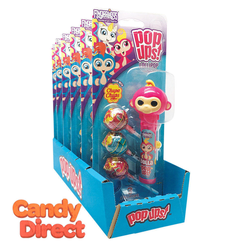 Pop Ups Lollipops Fingerlings 1.26oz Blister Pack - 6ct – CandyDirect.com