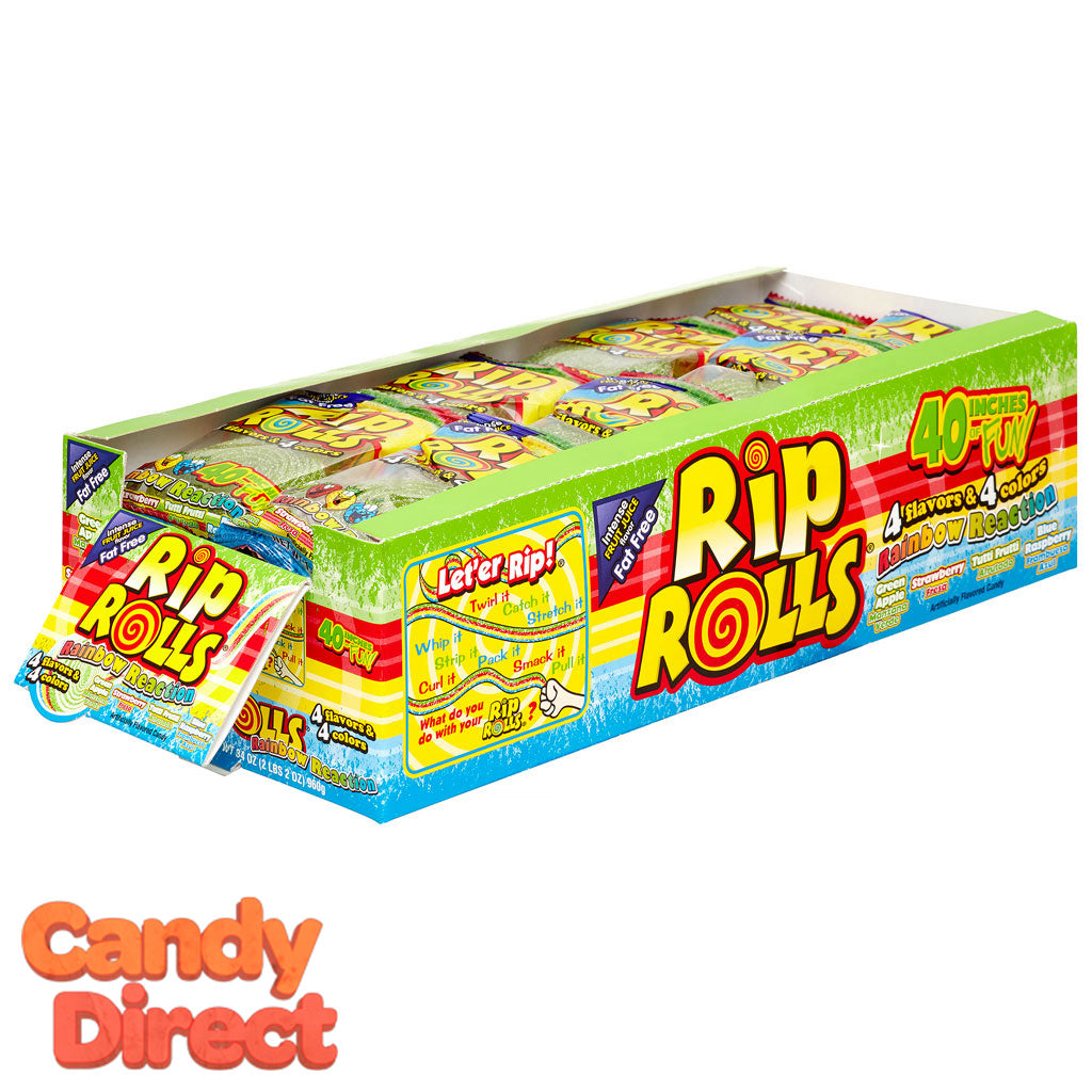 Rainbow Reaction Rip Rolls Candy - 24ct – CandyDirect.com