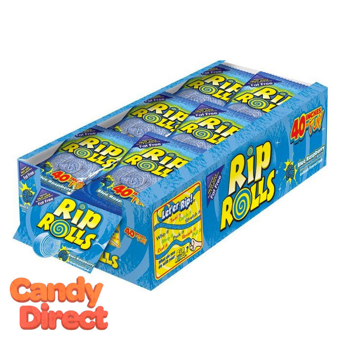 Rip Rolls - Blue Raspberry 24ct Display Box – CandyDirect.com