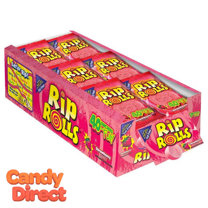 Rip Rolls - Strawberry 24ct Display Box – CandyDirect.com